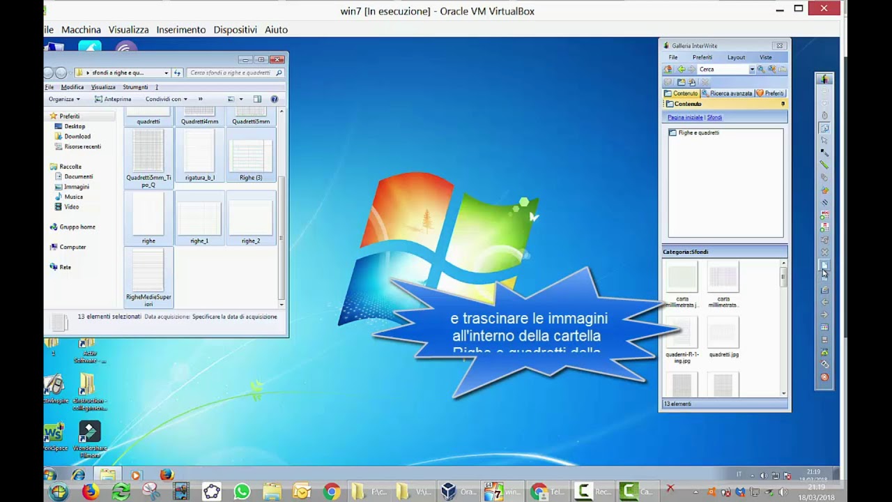 Sfondo con le righe o con i quadretti con il programma Interwrite ...
