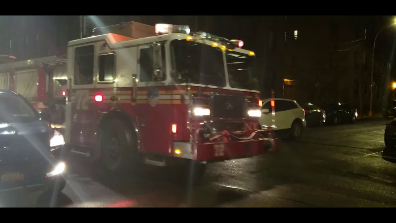 FDNY Engine 72 and Satelite 2 Responding To An 2nd Alarm Fire In the ...