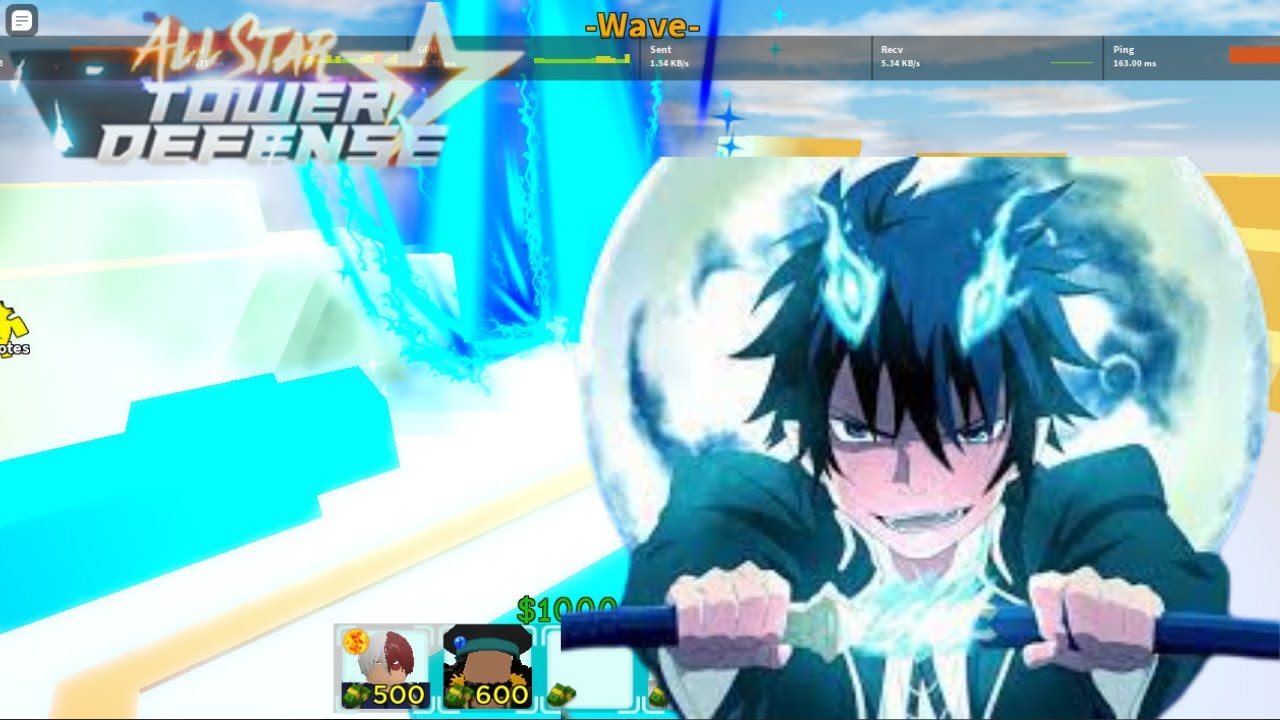 Blue Satan (Okumura Rin) showcase!!! All Star Tower Defense - YouTube