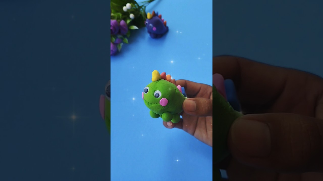 membuat naga mainan dari clay , lucu dan unik #diy #claycraft - YouTube