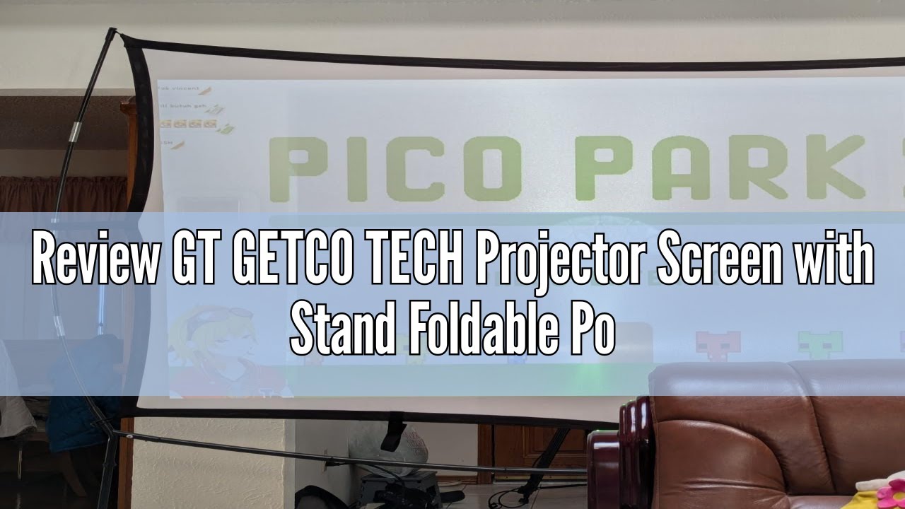 Review GT GETCO TECH Projector Screen with Stand Foldable Portable ...