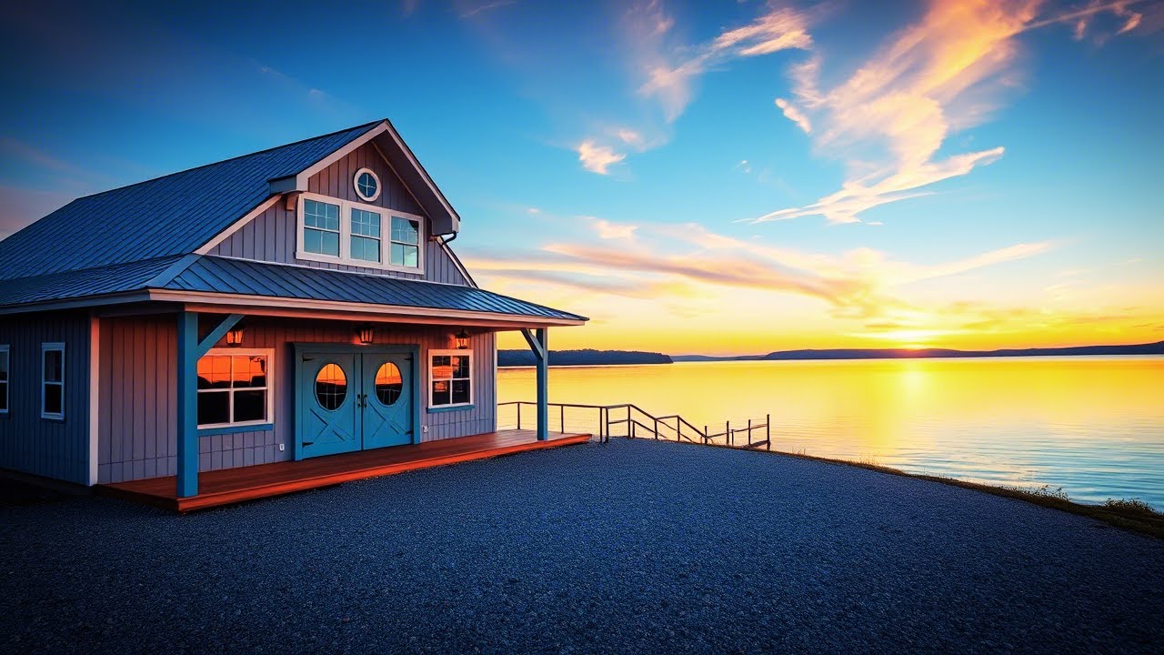 Lakeside Barn Retreat 🏡🌊 | Cozy Barndominium Design for Waterfront ...