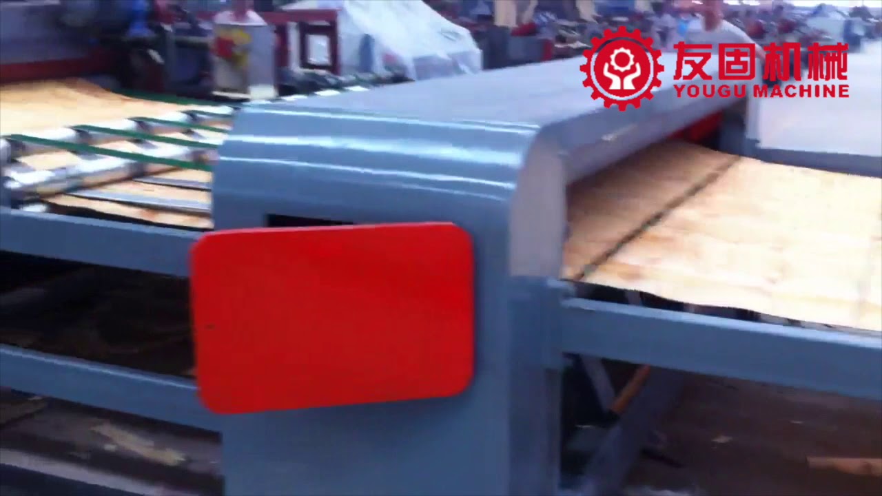 veneer clipper machine plywood veneer cutting machine - YouTube