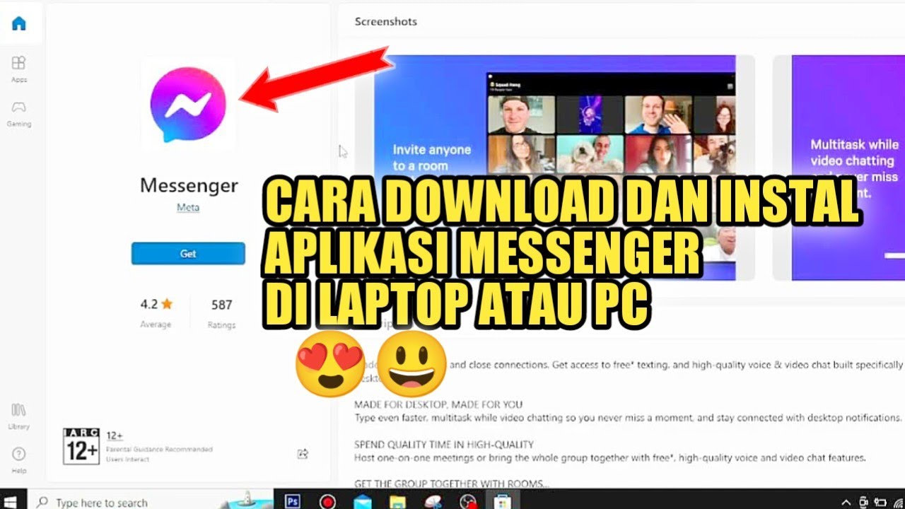CARA INSTAL MESSENGER DI LAPTOP - YouTube