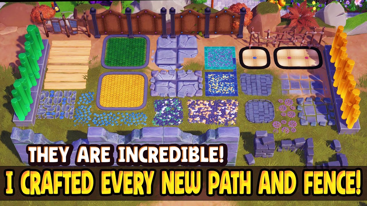 Disney Dreamlight Valley. I Crafted Every New Path and Fence. Which One ...