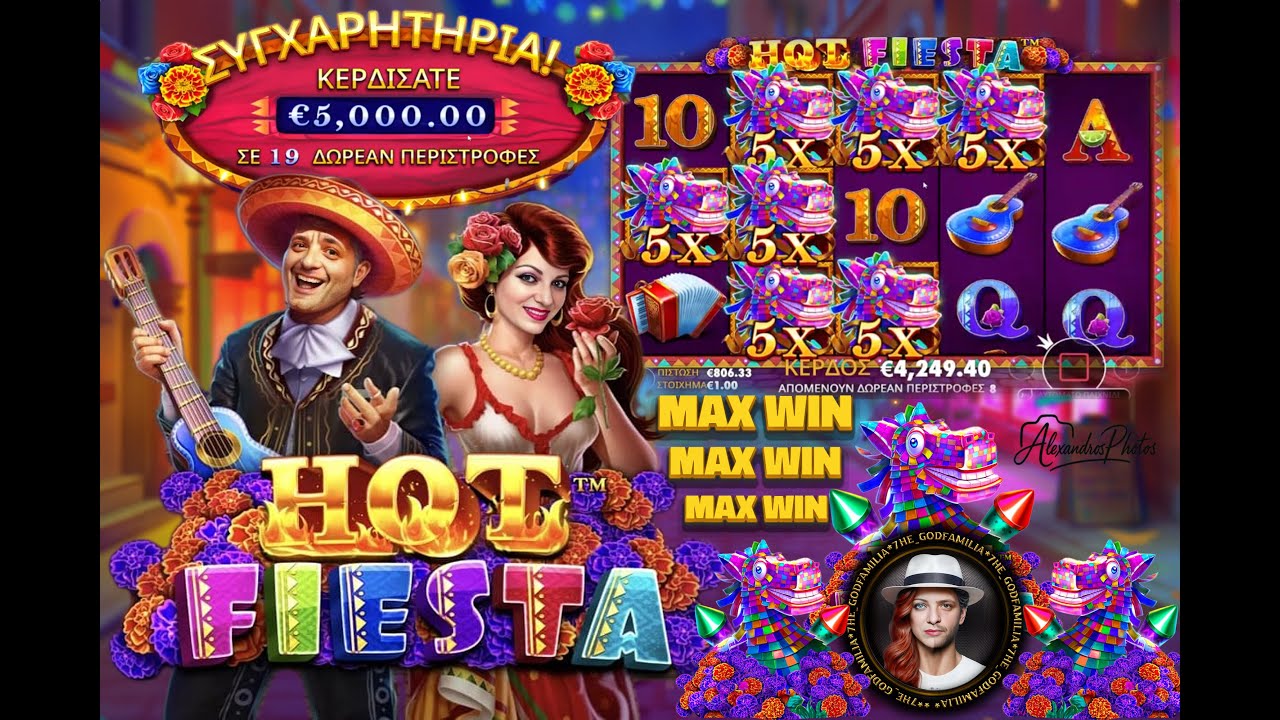 Hot Fiesta Max Win!!! Τερμάτισε Και Είχαμε Πόσα Σπίνς Ακόμα! - YouTube