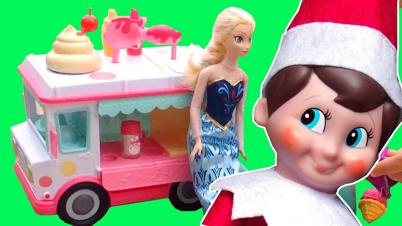 ELF on the SHELF! Elsa & Anna get a JOB to pay for Christmas presents ...
