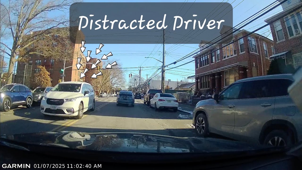 Prius With Obstructed License Plate & Lady Crosses Double Yellow Solid ...