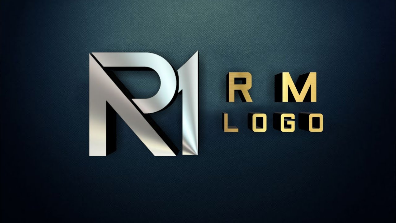 R.M. Logo design || RM professional logo design tutorial in pixellab ...