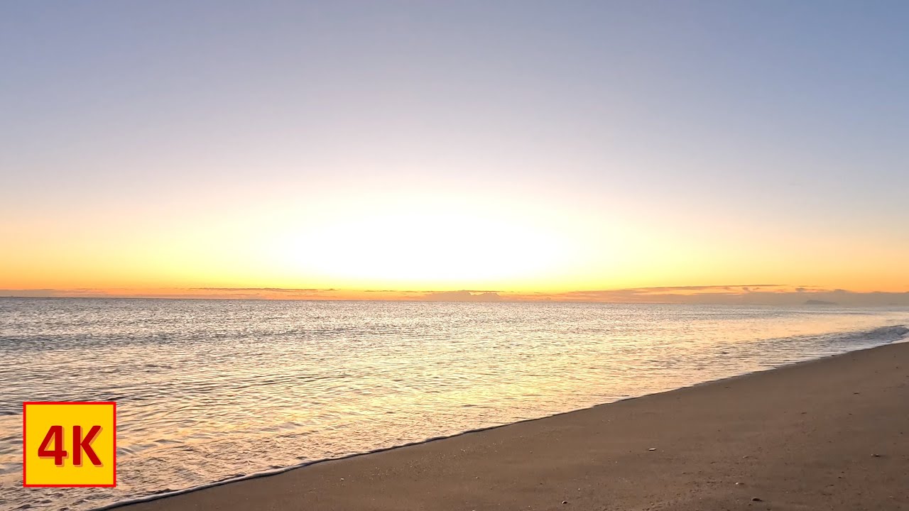 New Day. Sunrise, Morning, Sea & Relaxing Sound of Waves. Peaceful Ambience for Meditation, Yoga ...