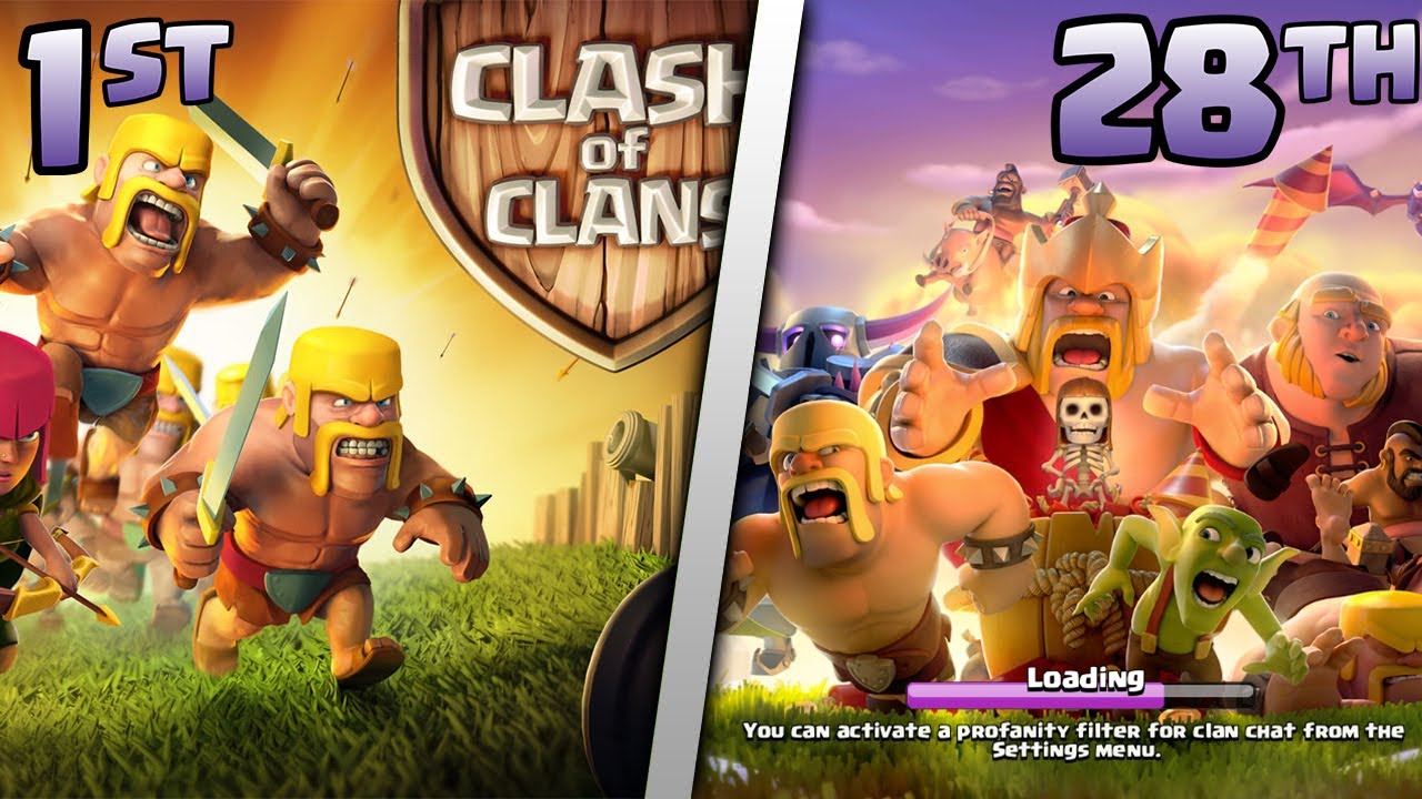 All 28 Clash of Clans Loading Screen Compilation | 2012-2021 - YouTube