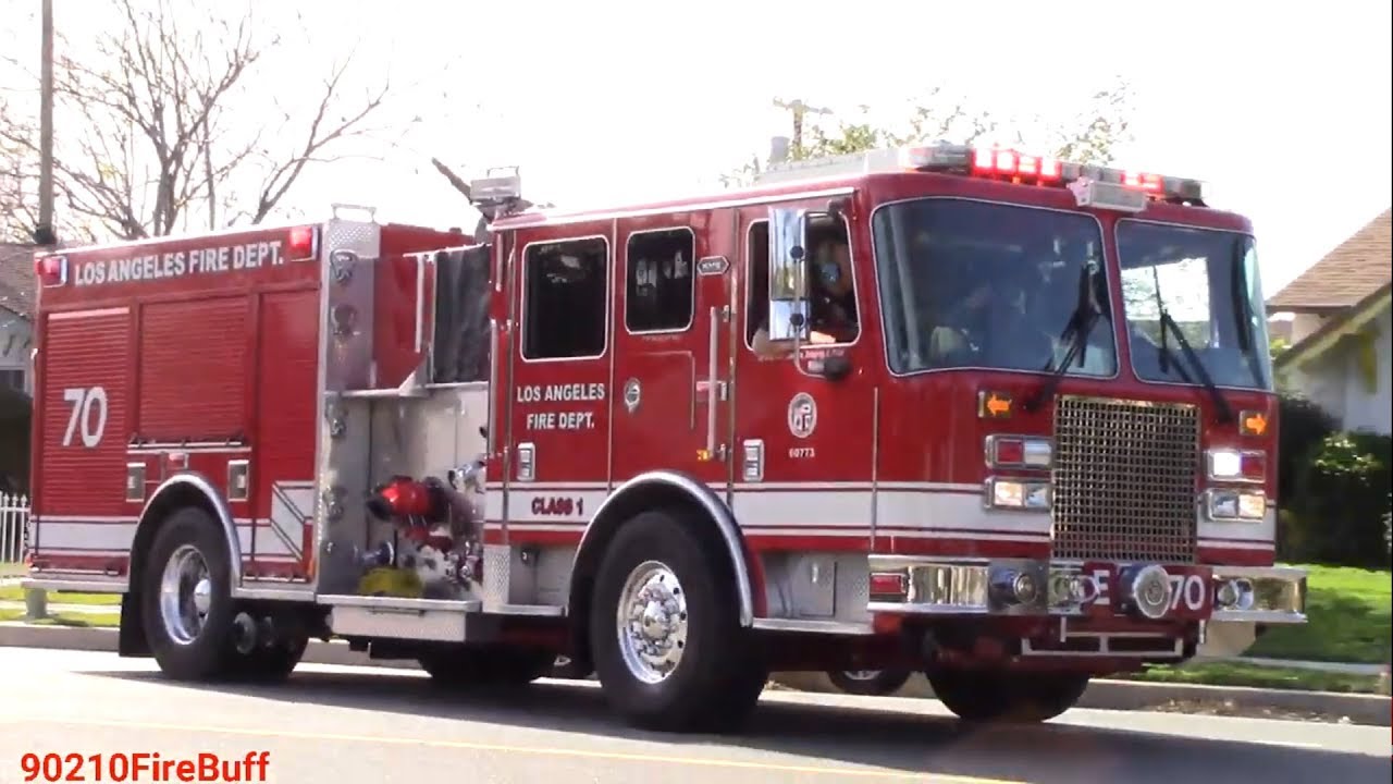 LAFD Rescue 107 & Engine 70 - YouTube