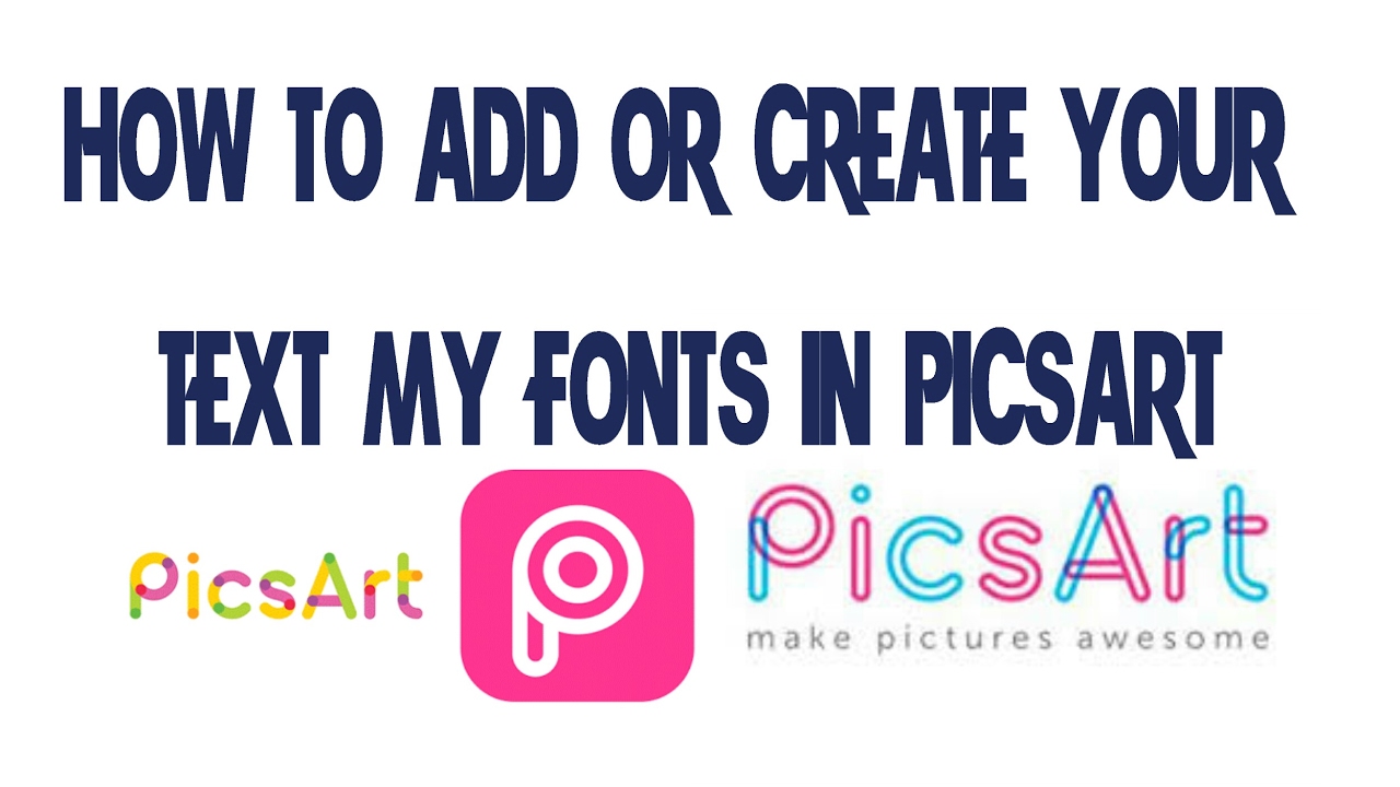 How to add your own FONTS text IN PICSART - YouTube
