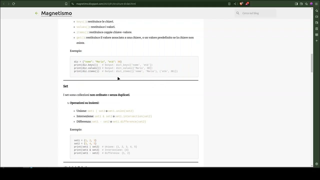 Python tutorial - Strutture di dati - YouTube