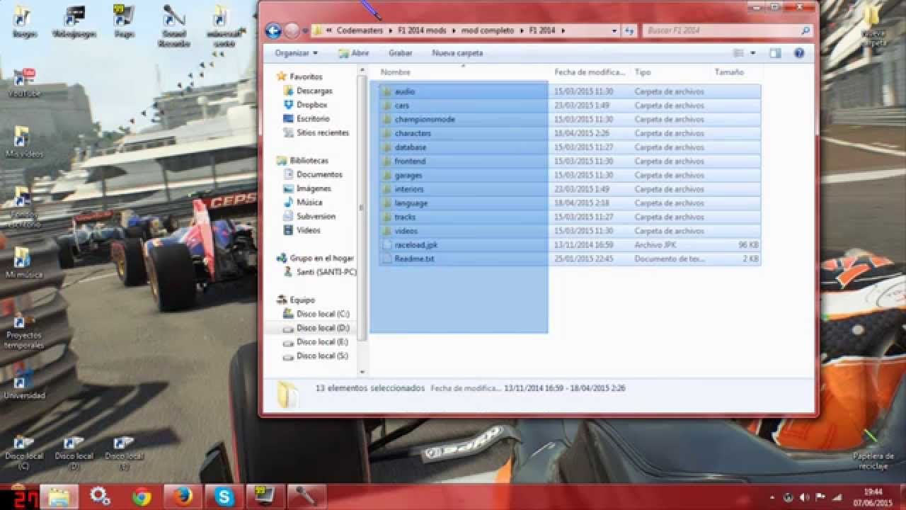 F1 2014 Mod 2015 - Tutorial Instalación y Componentes - YouTube