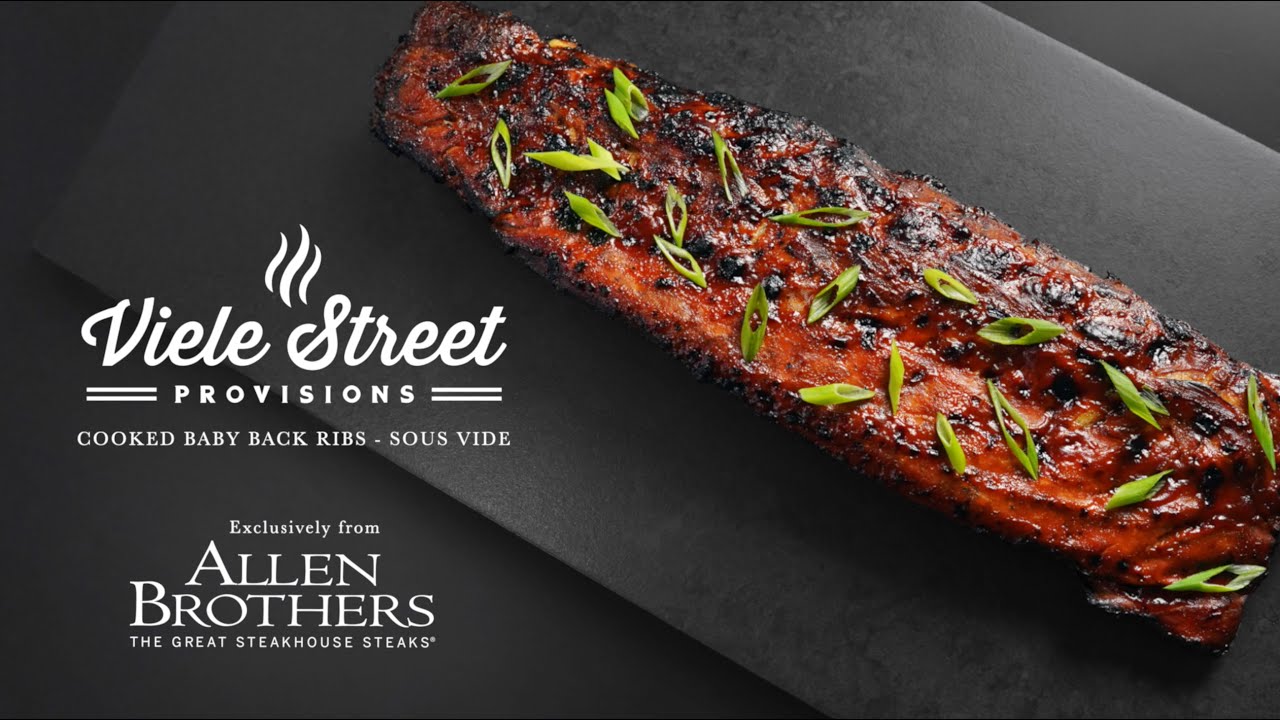 Viele Street Provisions- Cooked Baby back Ribs | Allen Brothers - YouTube