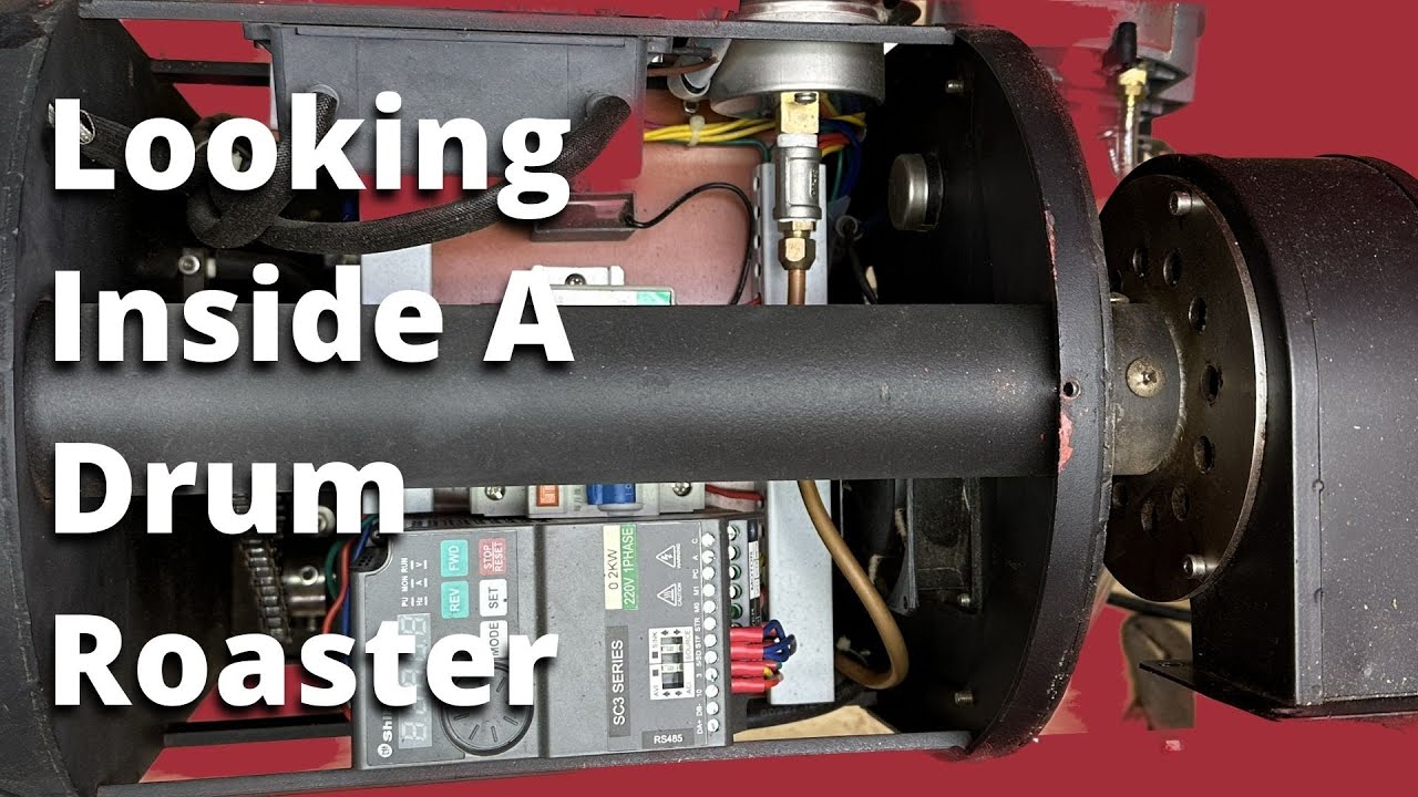 Looking Inside A Commercial Coffee Drum Roaster - YouTube