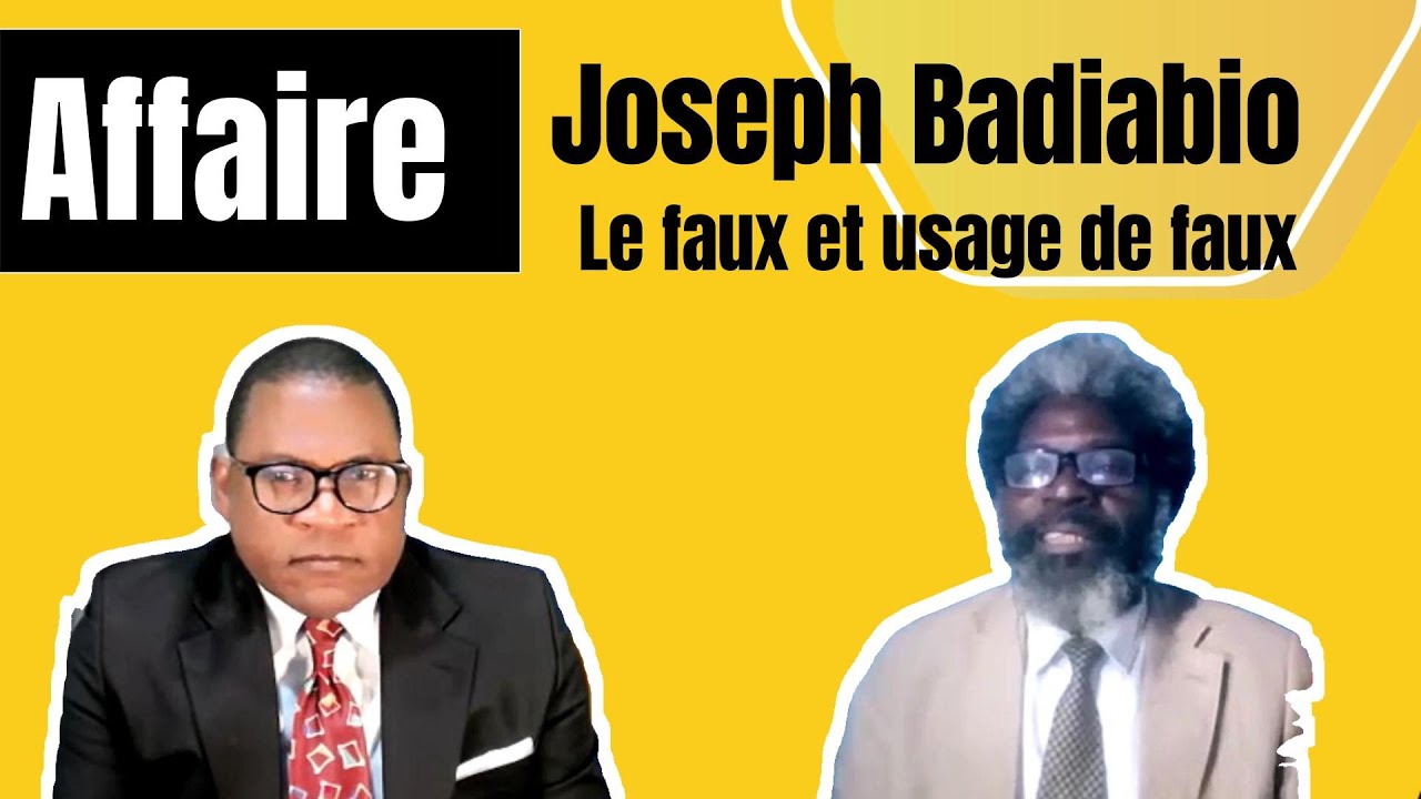 UDH-YUKI : AFFAIRE JOSEPH BADIABIO ET LE FAUX ET USAGE DE FAUX - YouTube