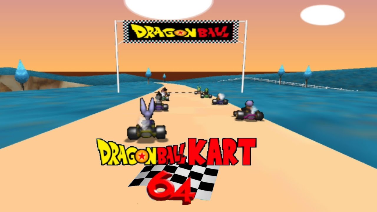 Dragon Ball Kart 64 Mod HD Textures Full Screem 16:9 Cell (Gameplay ...