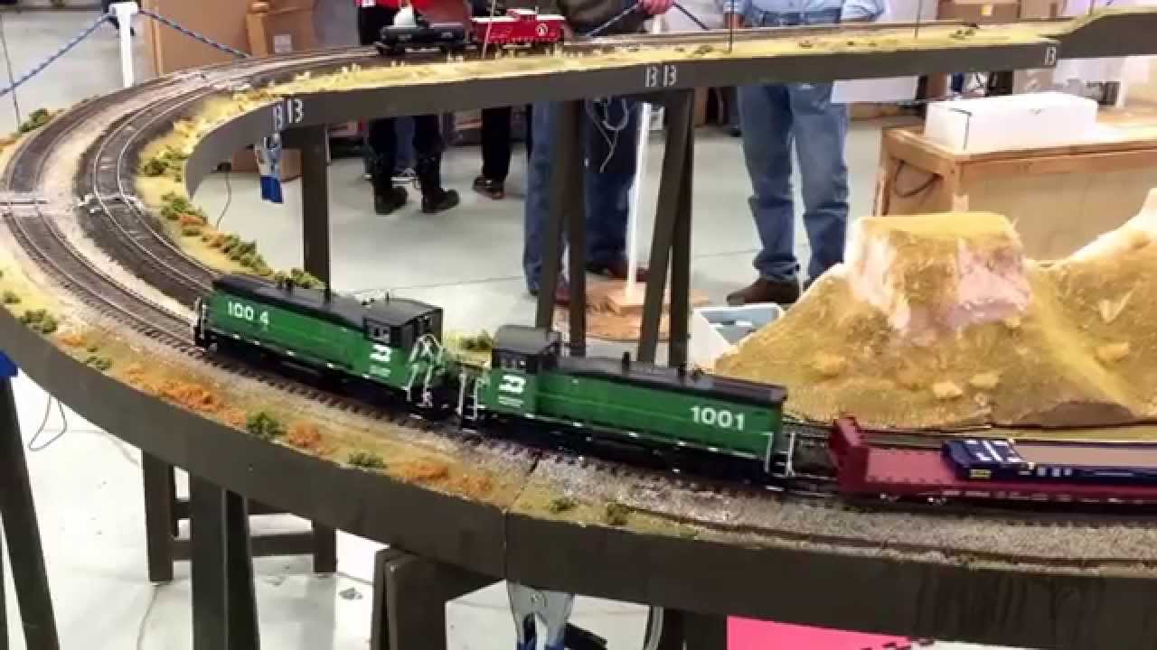 Trinkle Trains Burlington Northern pipe load train Hiller Enterprises ...