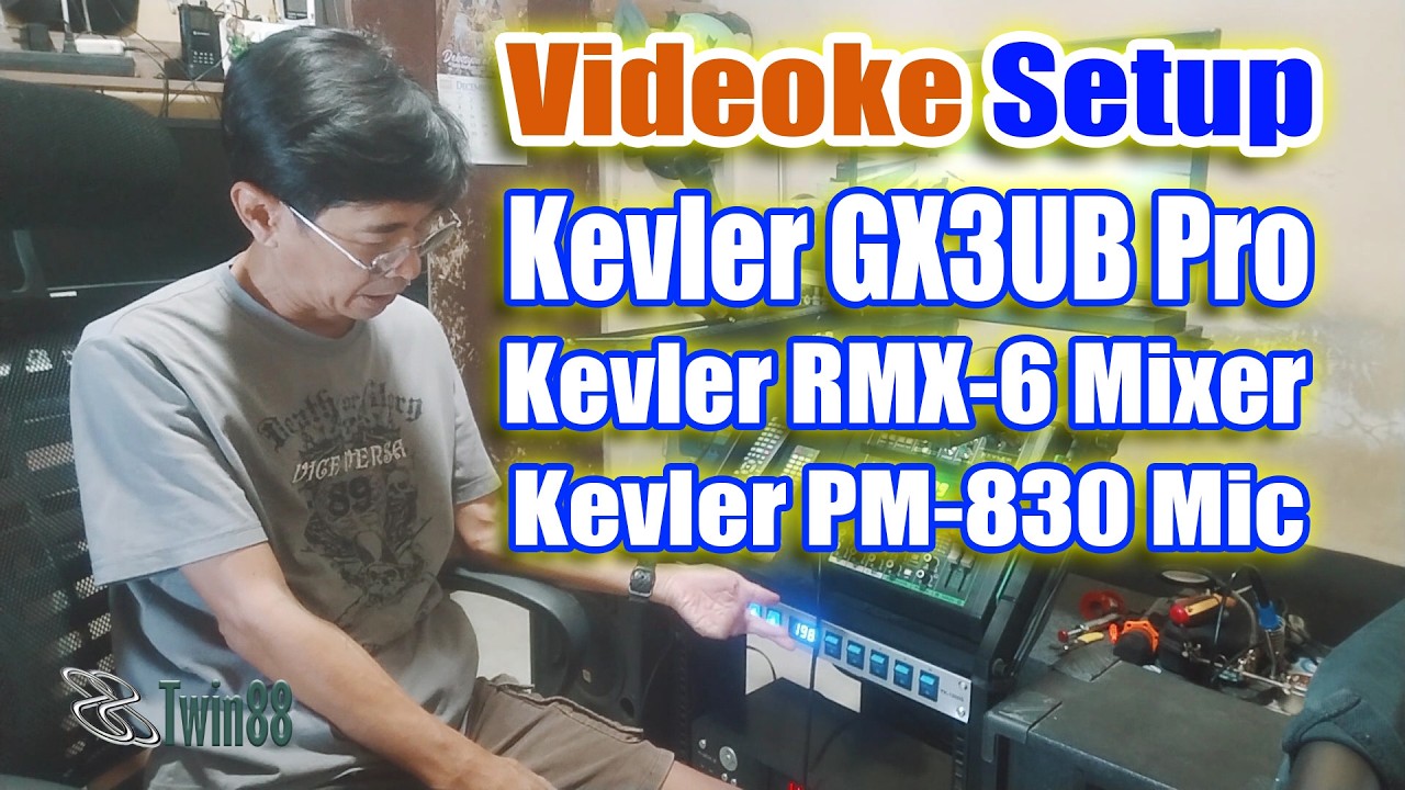 Kevler GX3UB Pro + Kevler RMX 6 + Kevler PM 830 Microphone Videoke ...