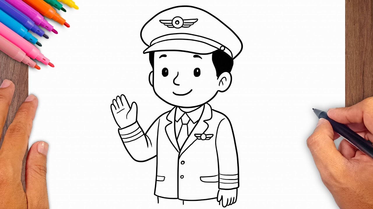 How to draw Pilot - Pilot Drawing Ideas - YouTube