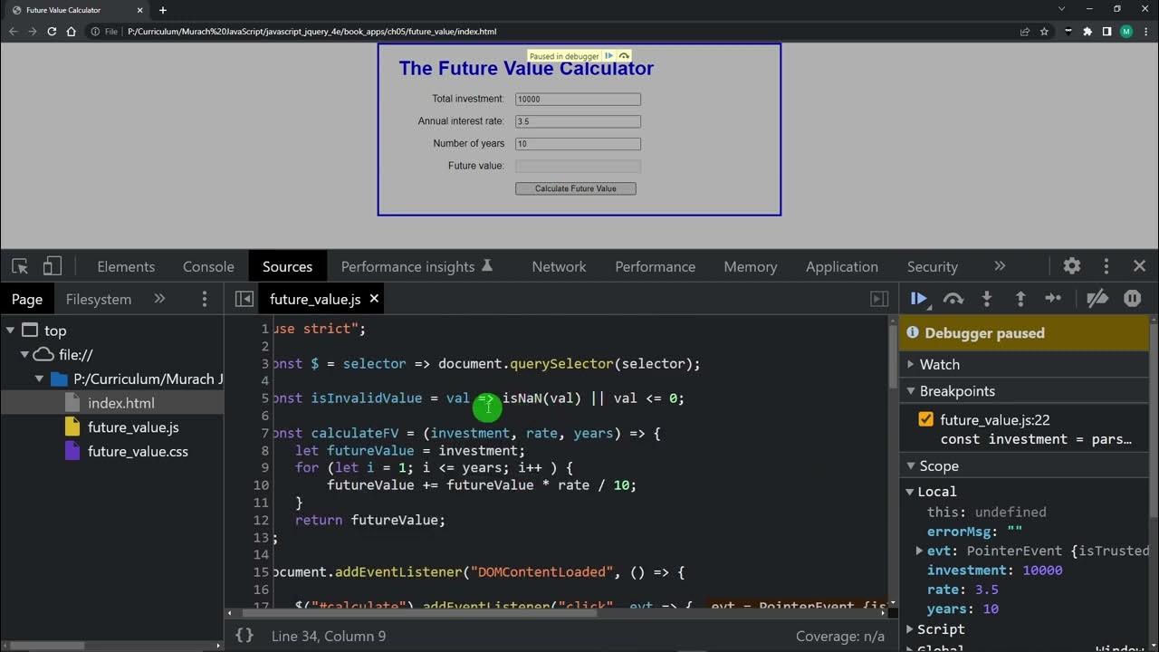 Js Breakpoints And Stepping Through Code Youtube