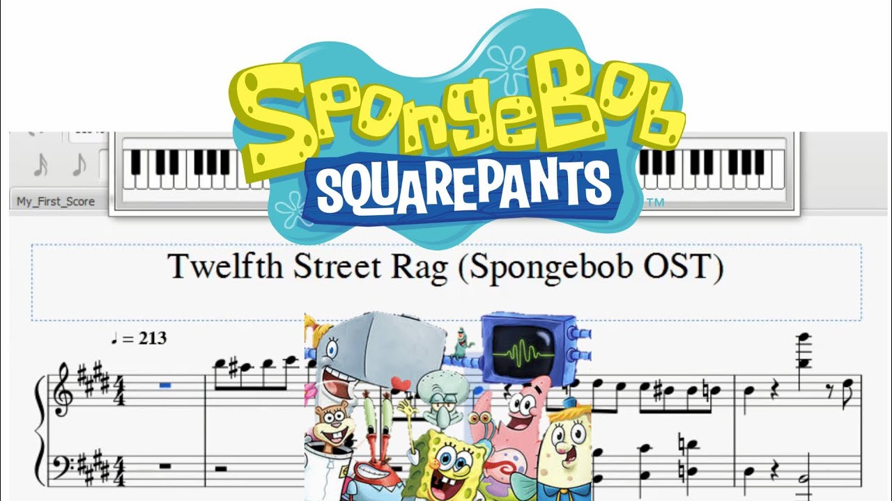Twelfth Street Rag (Spongebob OST) - Piano Sheet Music - YouTube