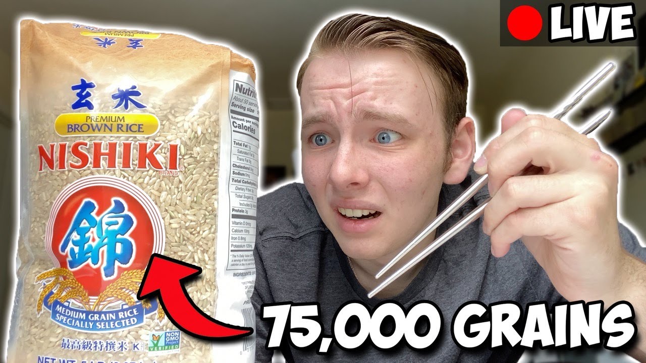 Counting GRAINS of RICE Until I Hit 2000 Subscribers... *LIVE CHALLENGE ...