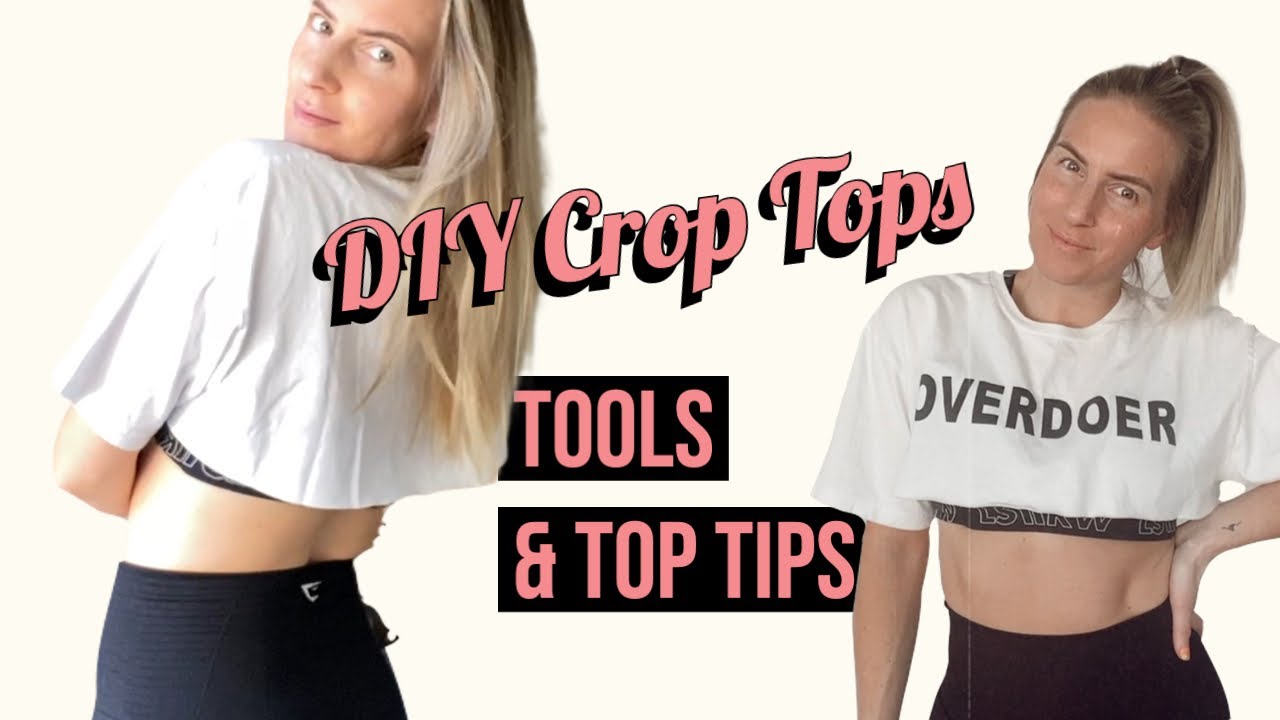 How to cut a perfect crop top / DIY Crop Tops / How to crop Sweatshirts ...