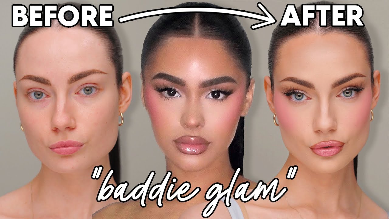 I Went From Busted To Baddie! Glam Baddie Makeup Transformation - YouTube