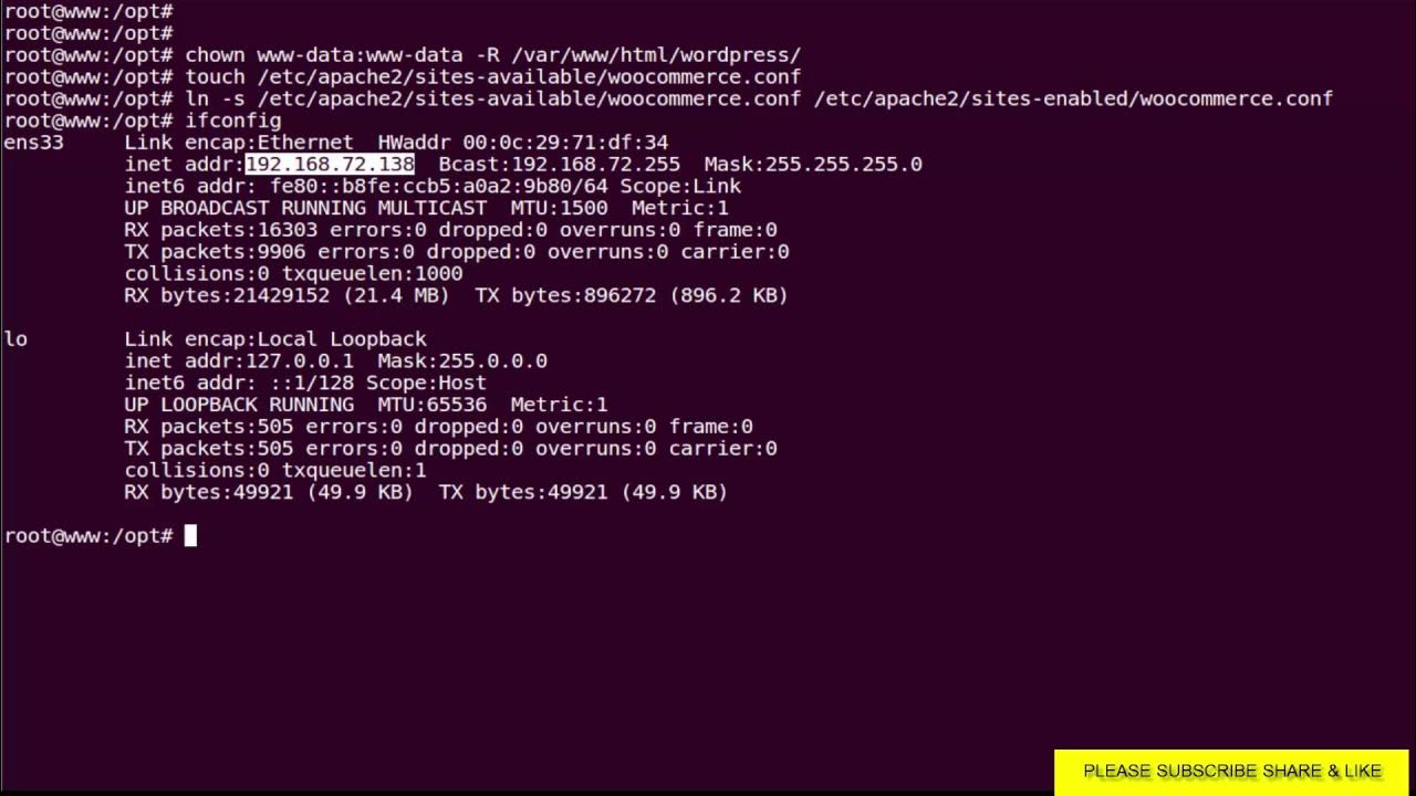 How to install WooCommerce plugin on Ubuntu 16 - YouTube
