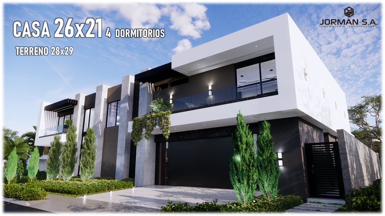 Modern House Design with 4 Bedrooms Family Home | 26x21m 2 Storey ...