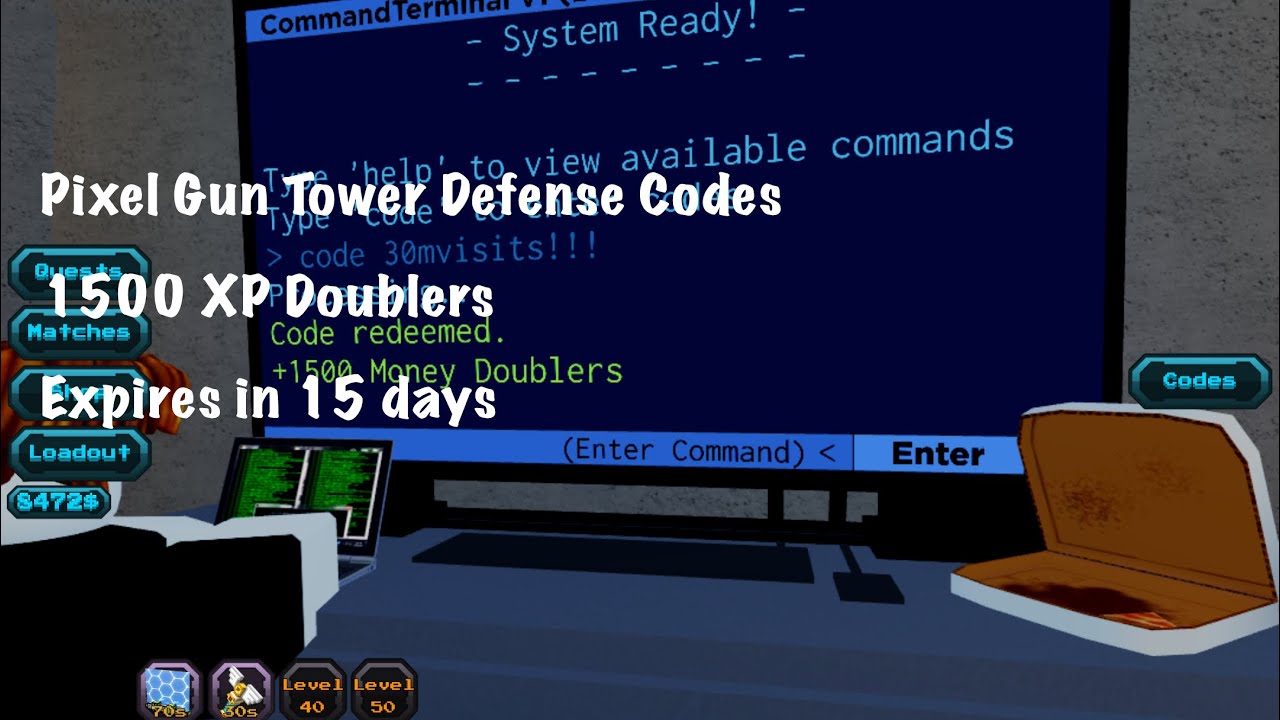 Pixel Gun Tower Defense Code *1500 XP DOUBLERS* - YouTube