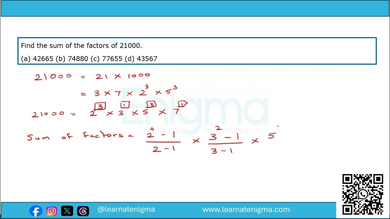 Sum of Factors - YouTube