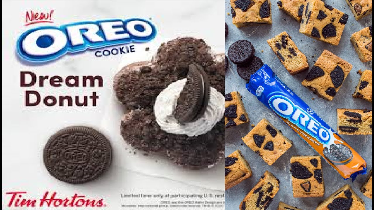 Tim Hortons Oreo Dream Donut & Blondie Bar Review - YouTube