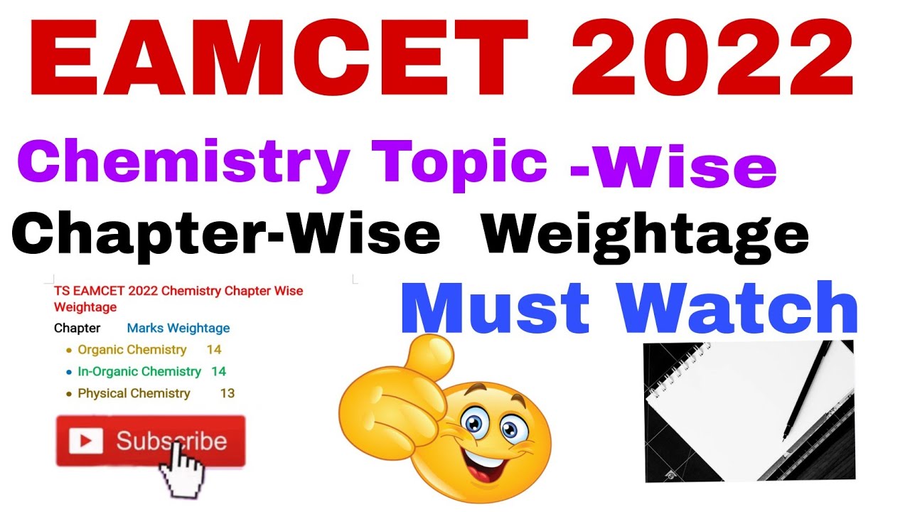 TS EAMCET 2022 Topic Wise Chapter Wise Chemistry Weightage Chemistry ts-eamcet-2022-topic-wise-chapter-wise-chemistry-weightage-chemistry