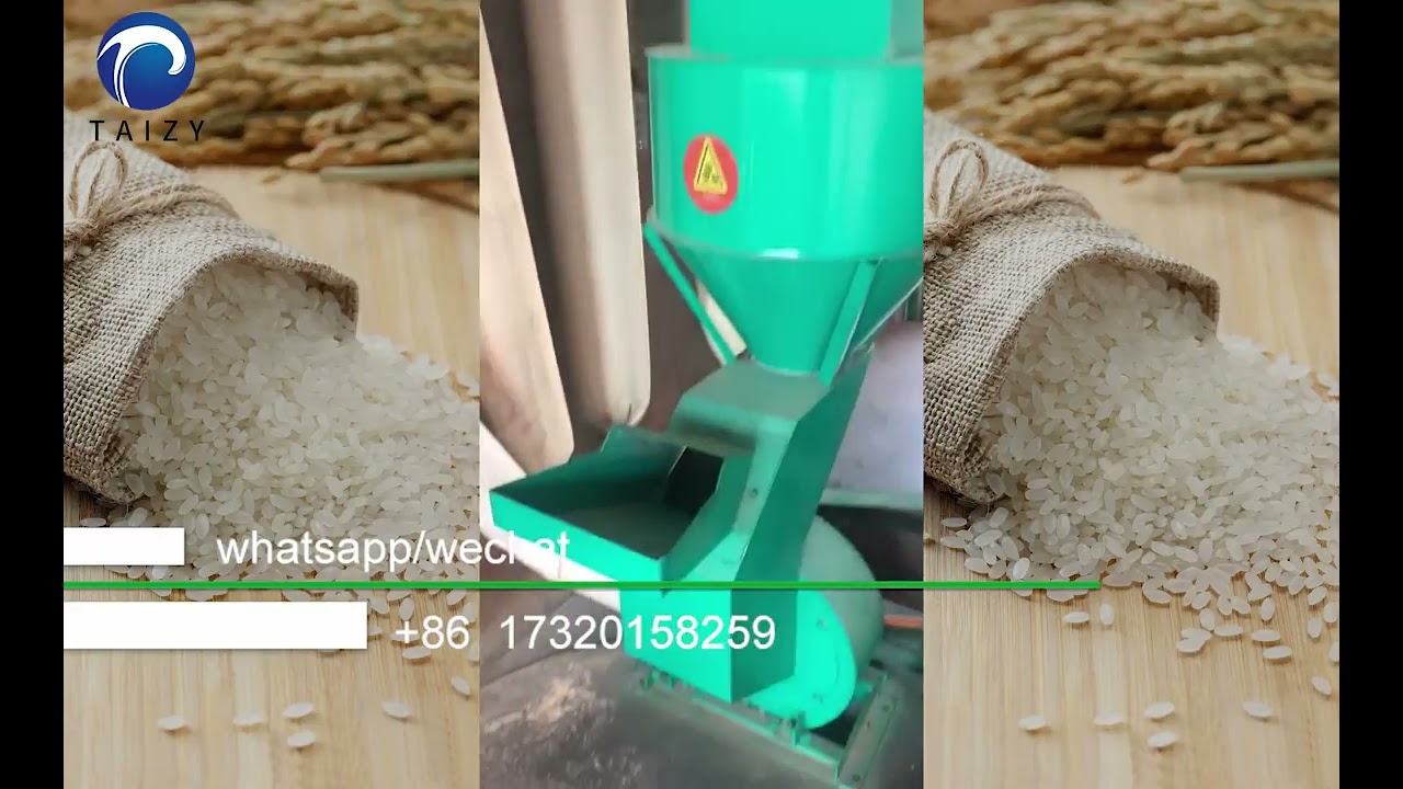 The operation details of combined rice milling machine / rice hulling ...