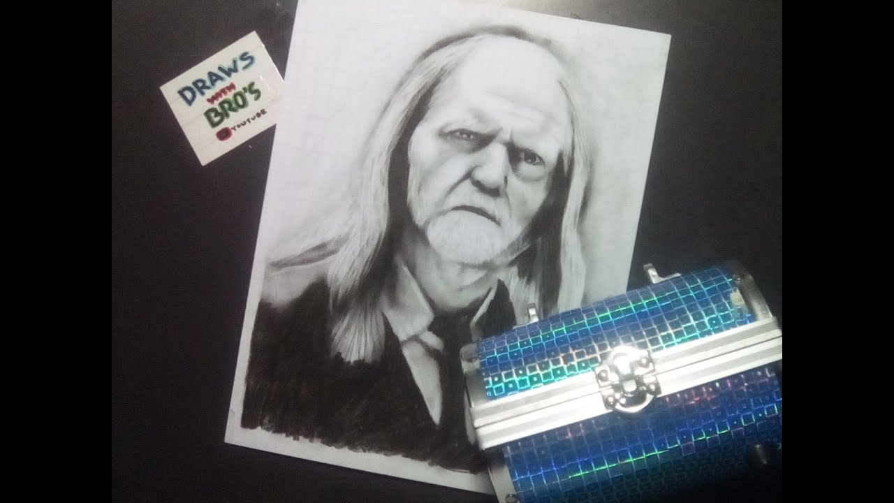 Drawing Argus Filch(The one with the cat) - YouTube