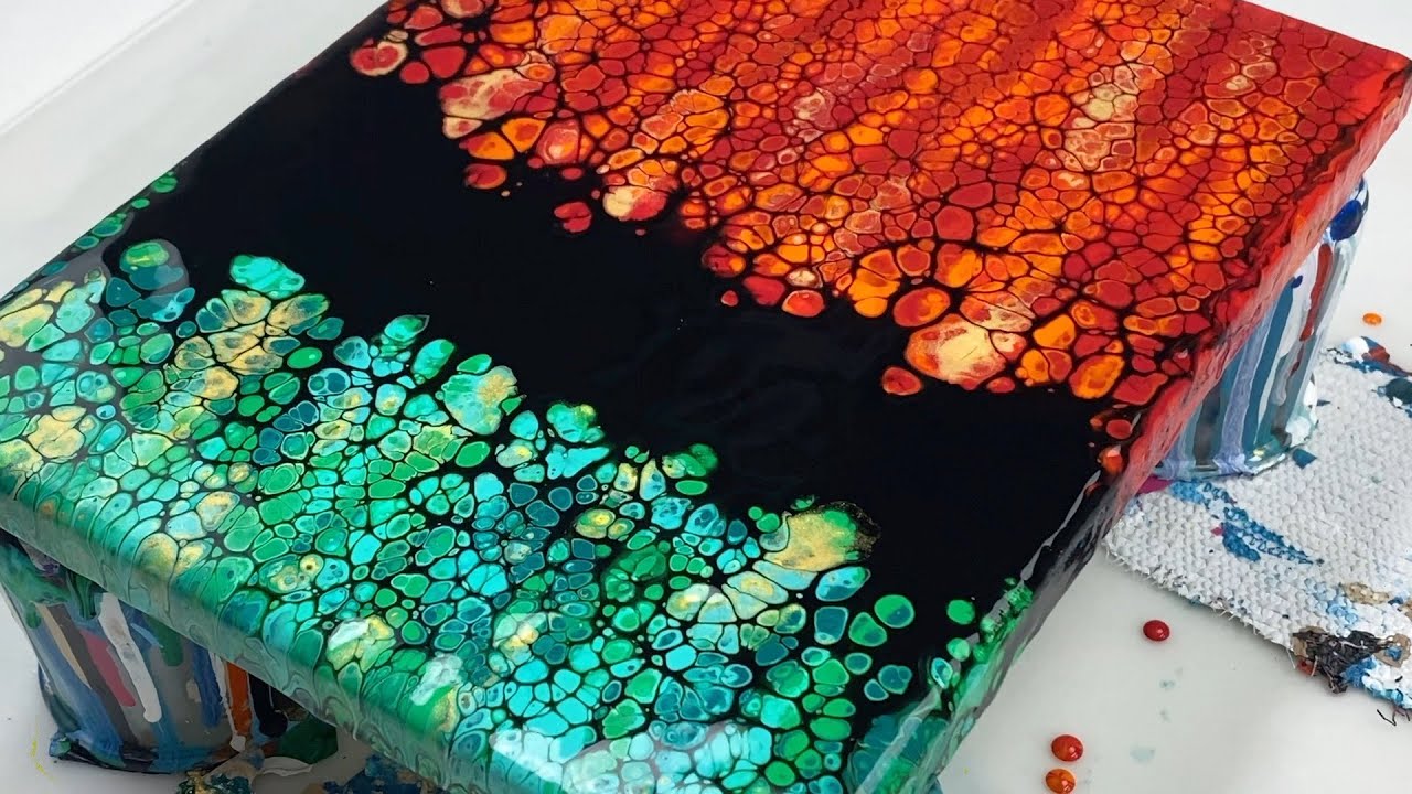 48. Festive Season Acrylic Swipe | Acrylic Pouring Tutorial - YouTube