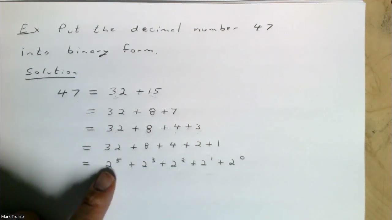 Discrete Math: Binary and Hexadecimal Numbers - YouTube
