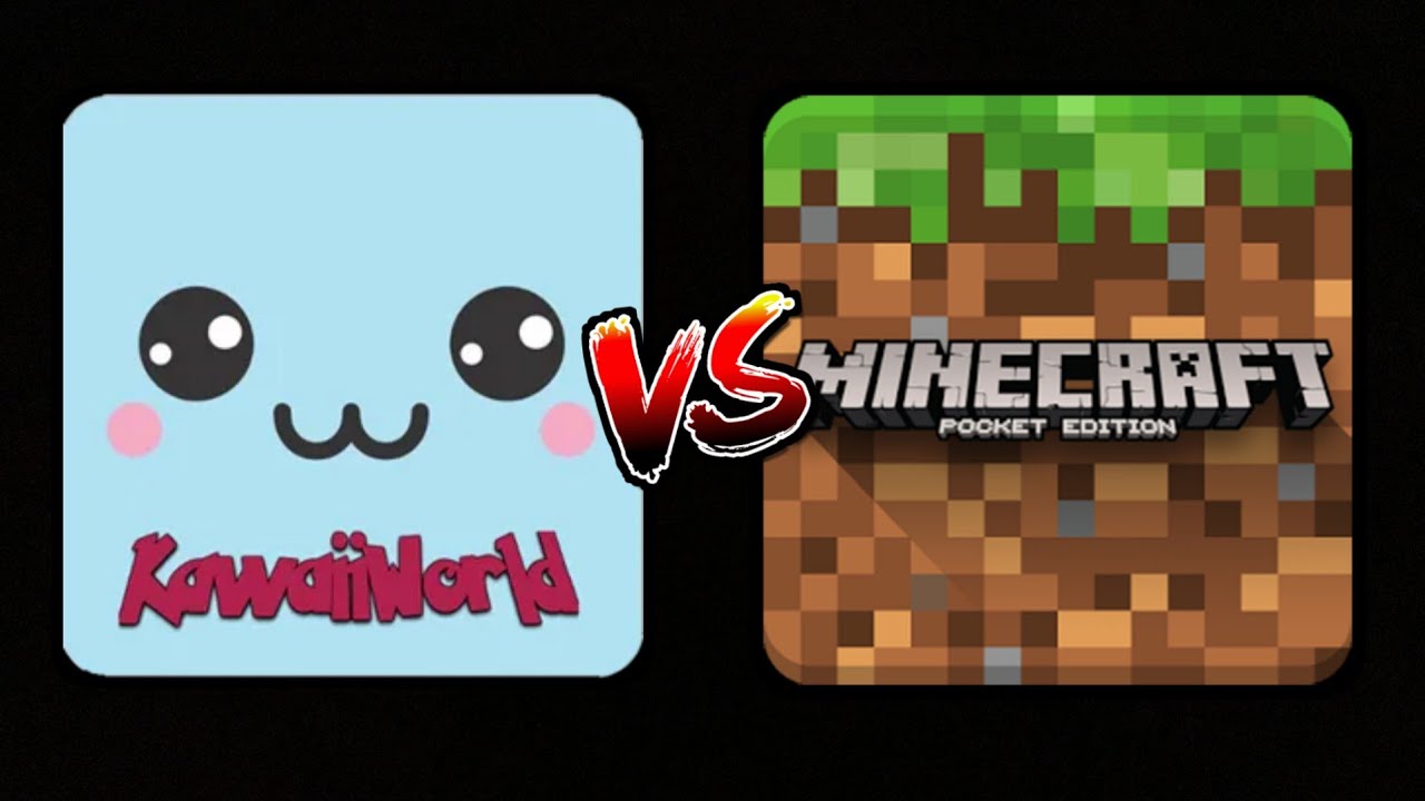 Kawaii World VS Minecraft PE - Game Comparison - YouTube