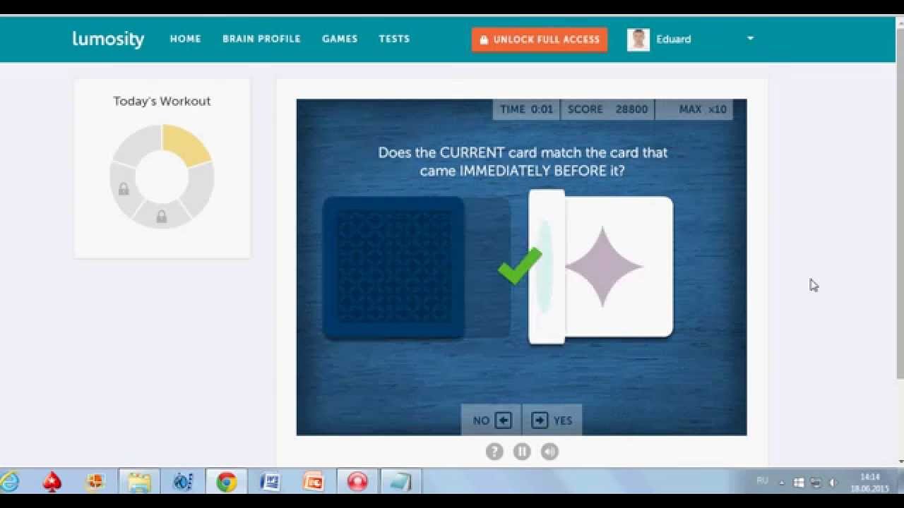 Lumosity.Speed Match.31800! - YouTube