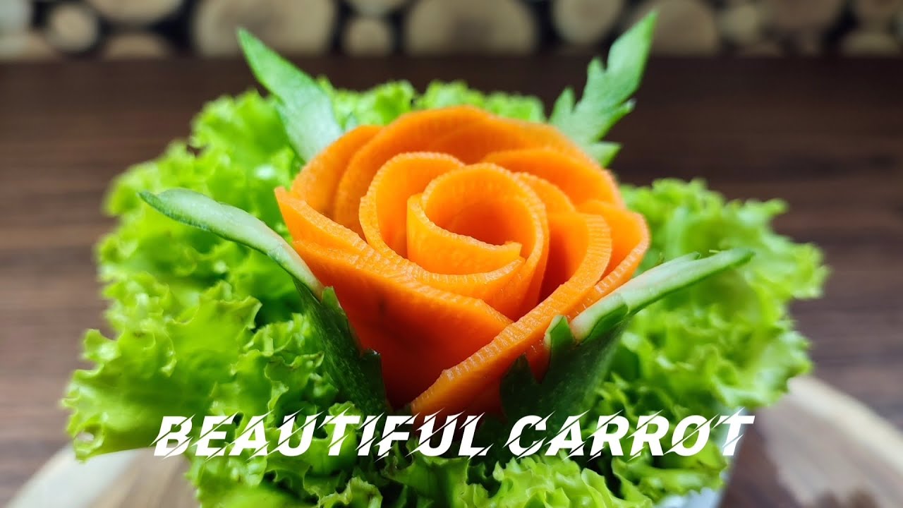garnish wortel | carrot carving | hiasan tumpeng - YouTube
