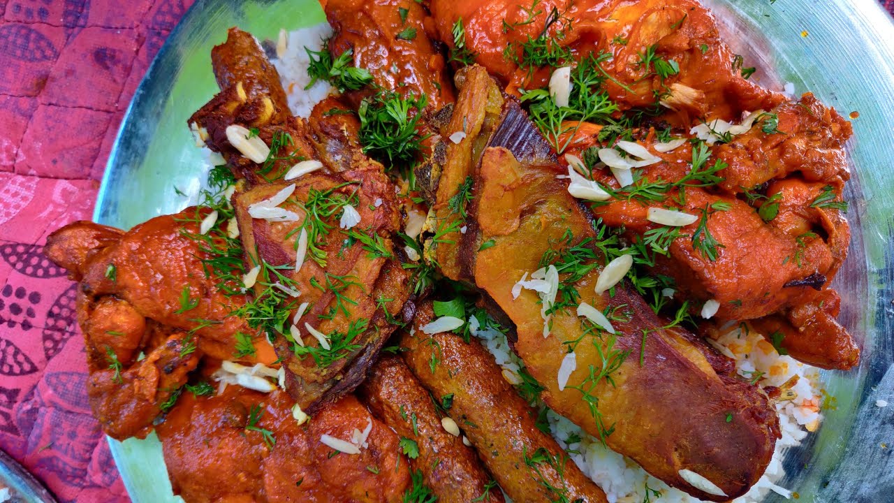 KASHMIRI WAZWAN TraMi.. First look of kashmiri Wazwan trami - YouTube
