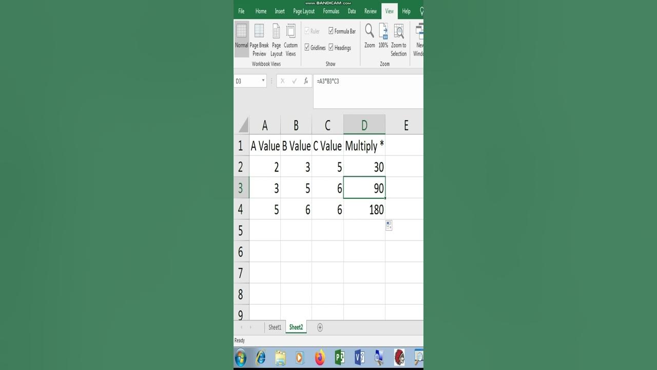 Multiply In Excel Shorts Microsoftoffice Nicetolearn Youtube