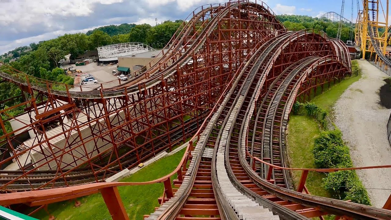 Racer 1927 RACING Roller Coaster 4K POV! | Kennywood Pennsylvania [No ...