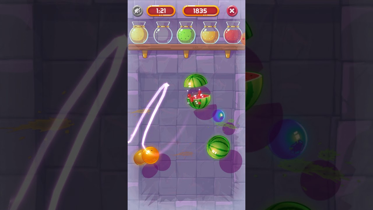 fruit slash game - YouTube