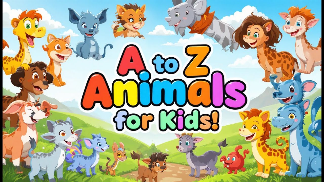 A to Z Animals for Kids | Fun Alphabet Learning Video | Kiddos Academy ...