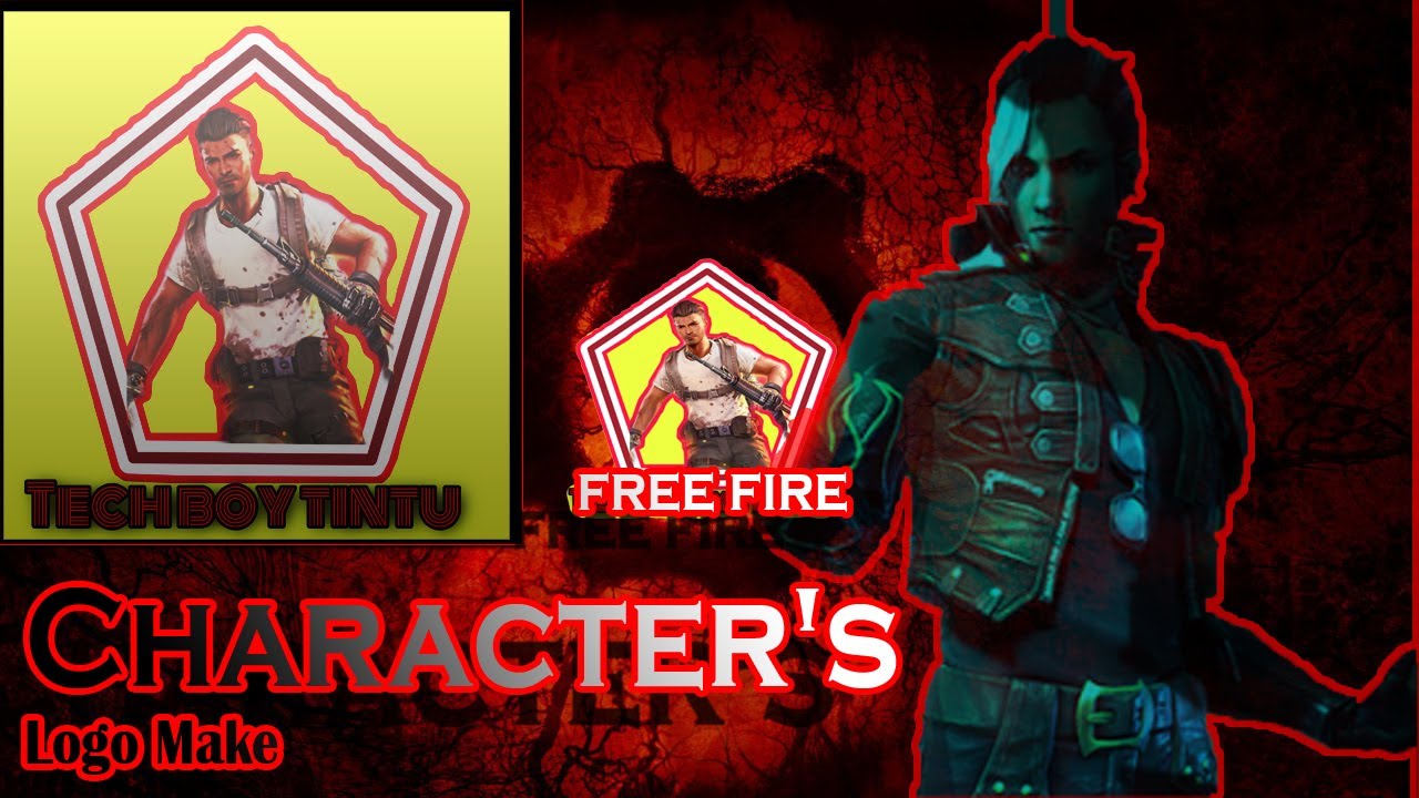 free fire character logo hd || gaming youtube channel logo maker free ...